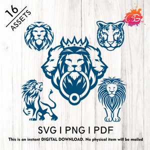 Buy Lion SVG Cut File, Lion Head Svg for Cricut, Instant Download, Lion ...