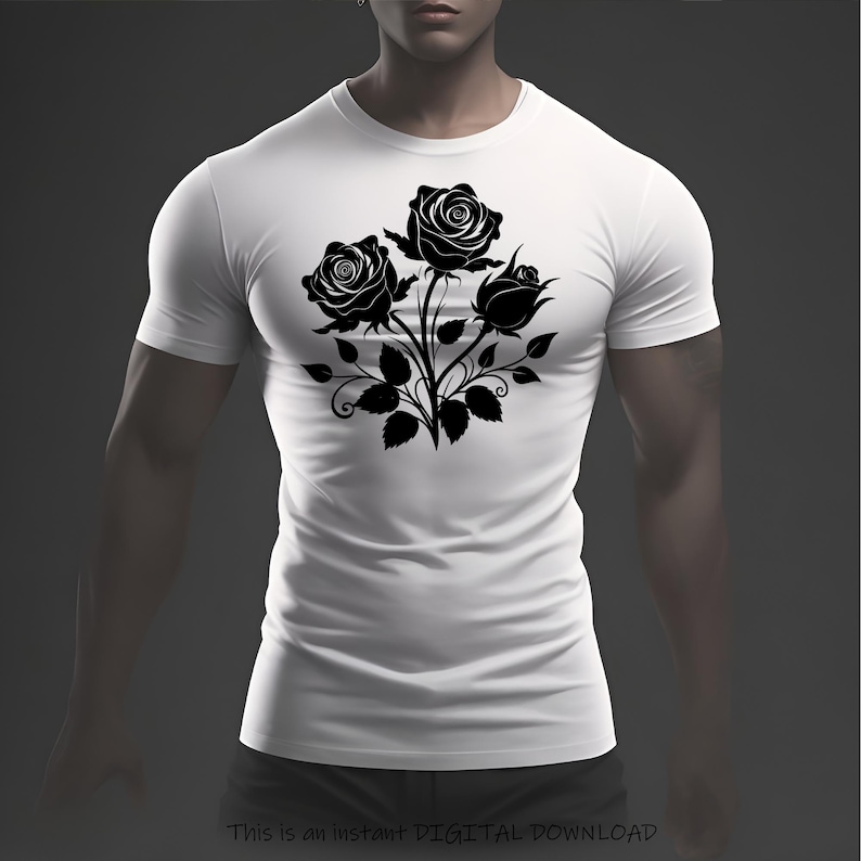 Rose Flower SVG Bundle: Floral Silhouette Files for Cricut (instant ...