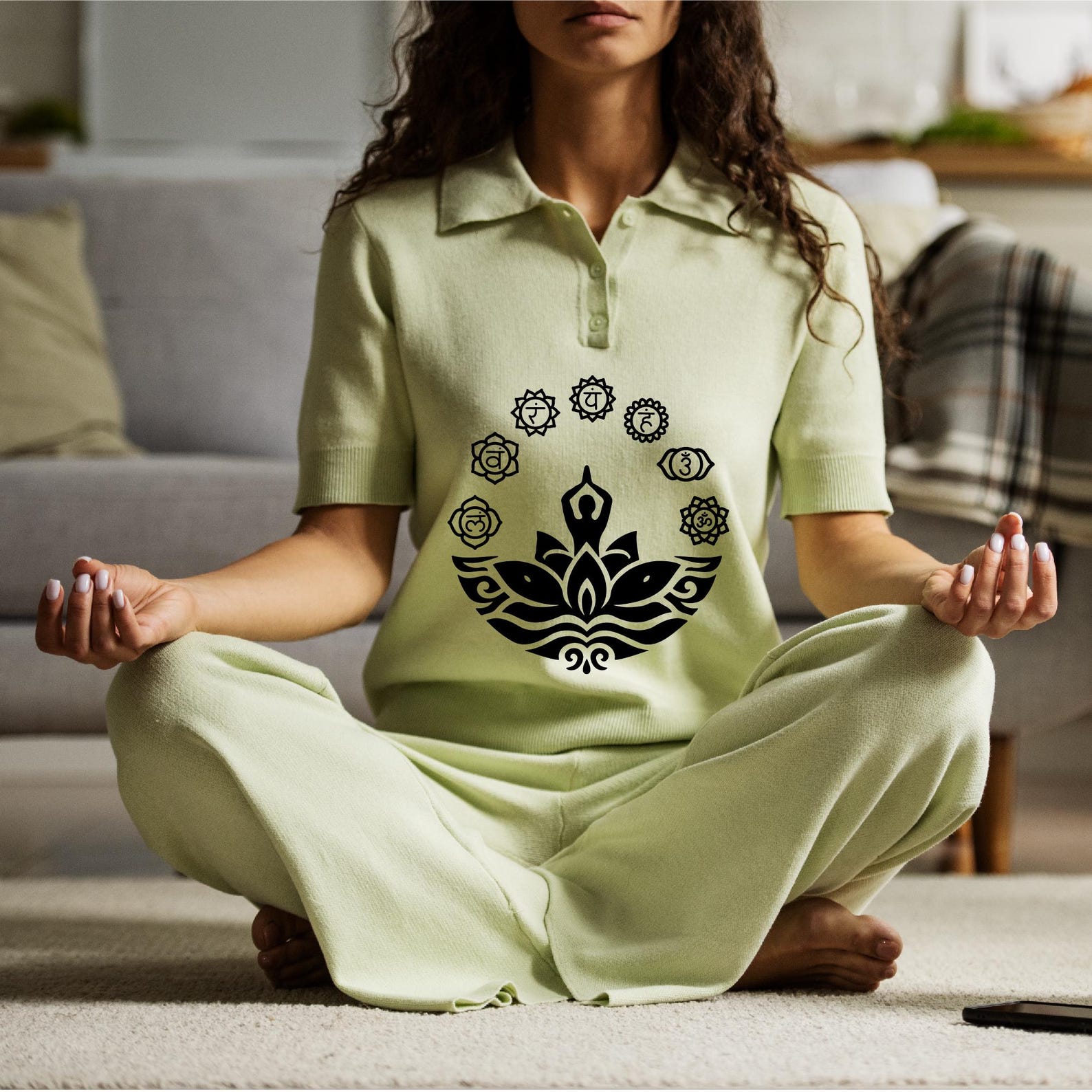 7 Chakras Lotus SVG: Namaste Yoga Clipart (digital Cut File) - Etsy