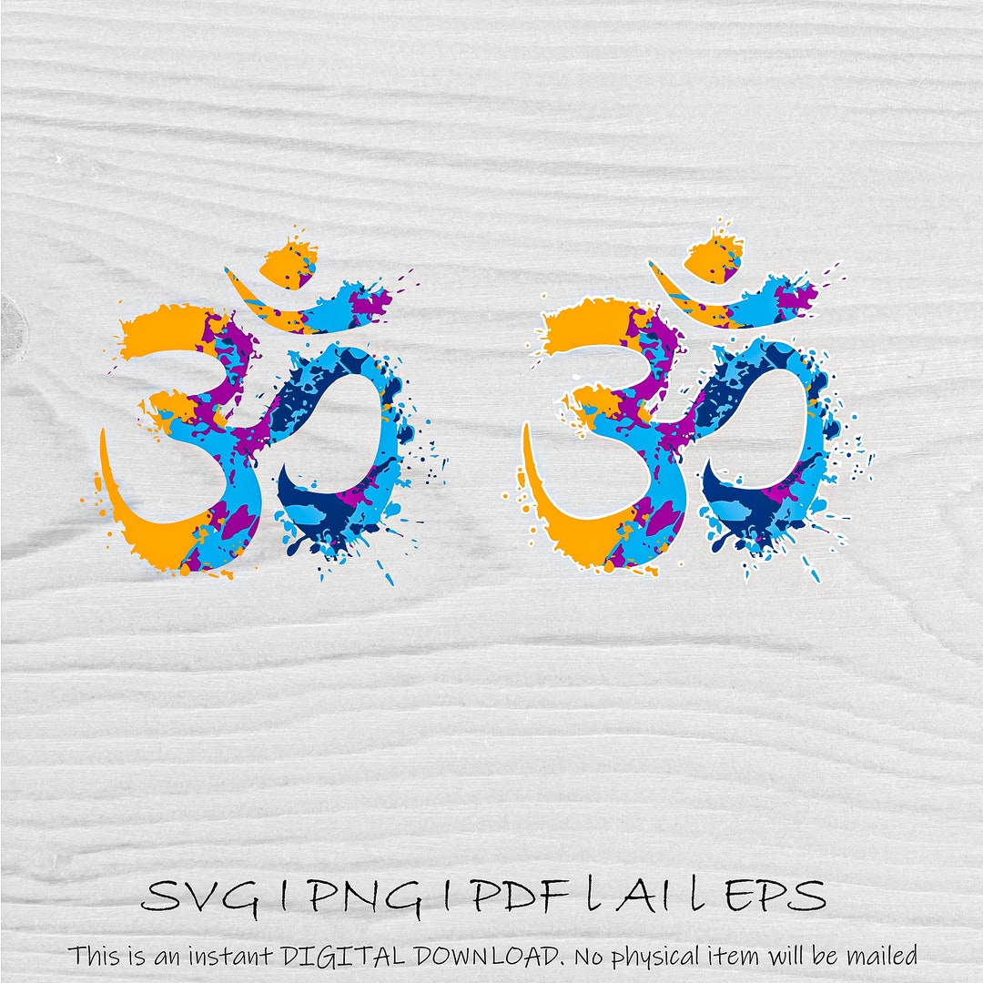 Om Aum DTF Png SVG , Aum Svg, Mantra Svg, Sanskrit Svg, Om Silhouette ...