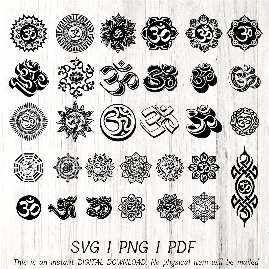 Aum Om Bundle, Meditation Mandala, Yoga Mandala Cut File Digital ...