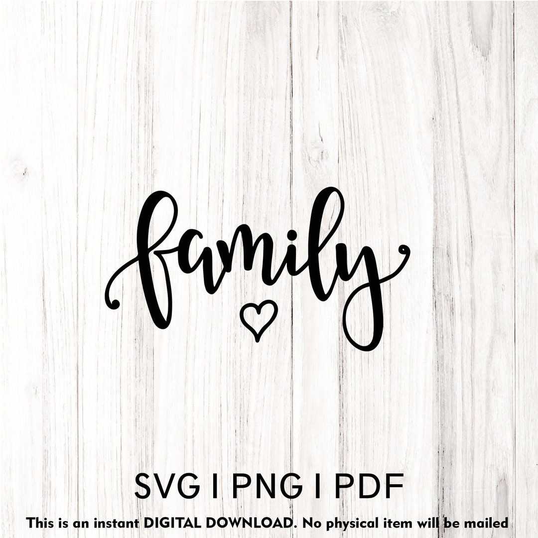 Family Cursive SVG, Family SVG, Family Wall Decor, Family Design Svg ...