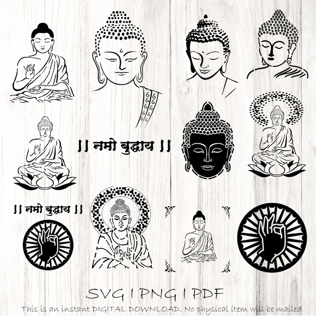 13 Buddha Laser Cut Svg Png Dxf , Buddha Laser Cut Mega Bundle Svg Cnc ...