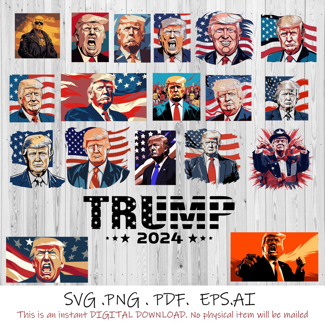 Donald Trump DTF Svg Png | America Map Trump PNG | Pro USA Trump Cut ...
