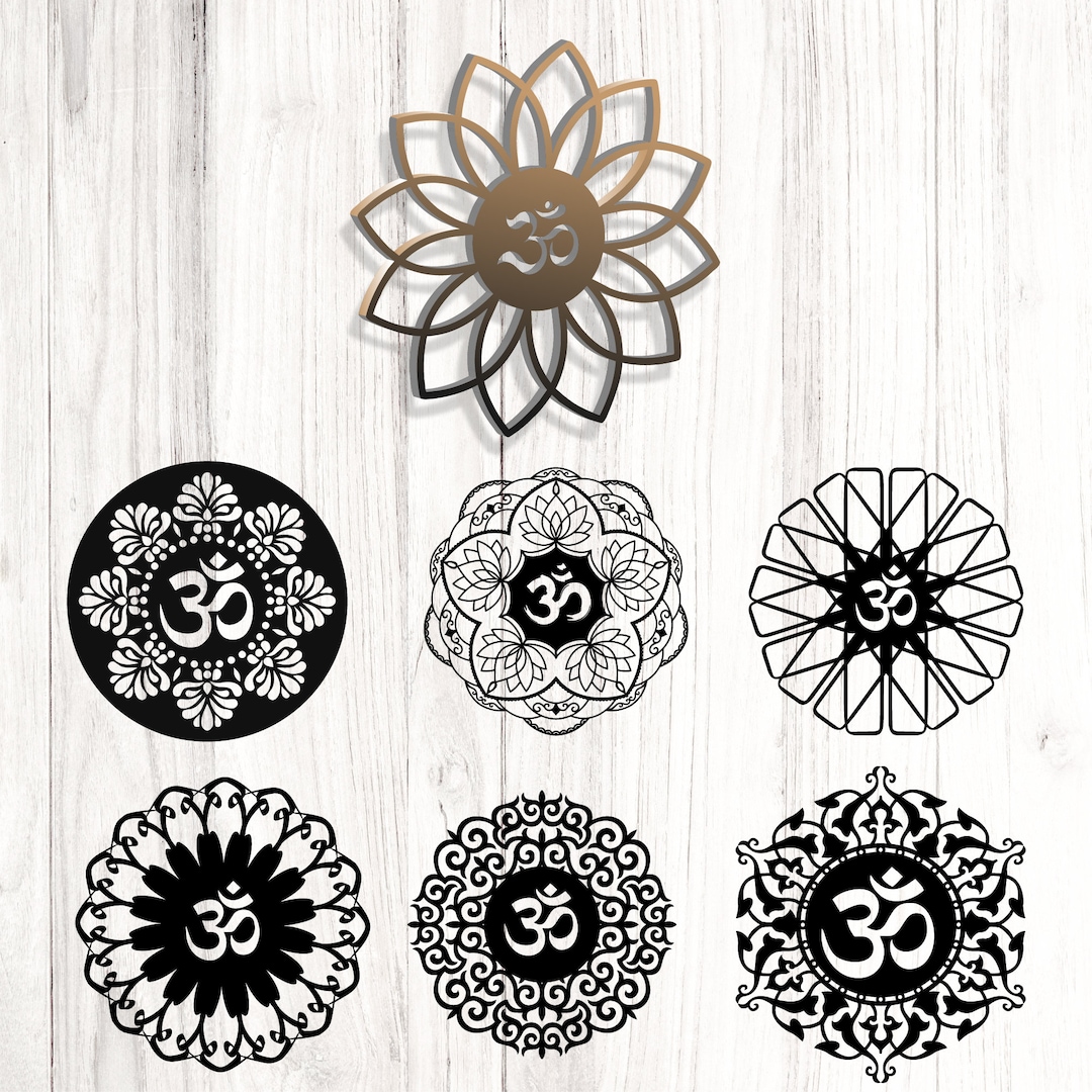 Aum Cnc Cricut Bundle, Ohm Meditation Cut File, Svg, Png, Sanskrit Mantra Wall Décor, Instant ...