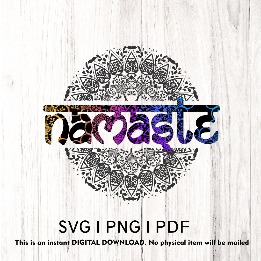 Namaste Svg, Yoga Mandala Svg, Namaste Cut File, Yoga Svg, Zen Svg ...