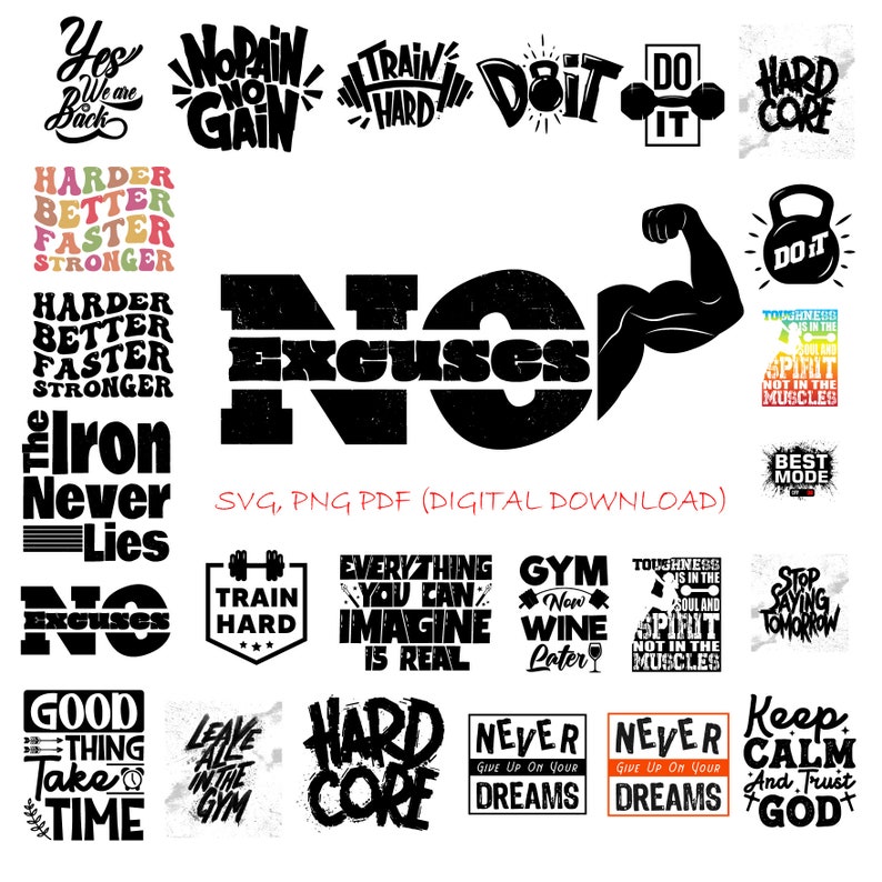 29 Workout SVG Bundle Gym Svg Fitness Svg Exercise Svg - Etsy