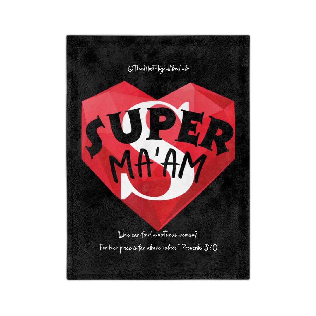 Super Ma'am black Velveteen Microfiber Blanket - Etsy
