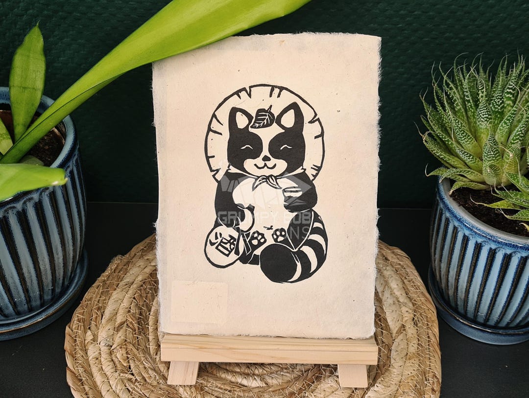 Art Print Tanuki Various Colors - Etsy