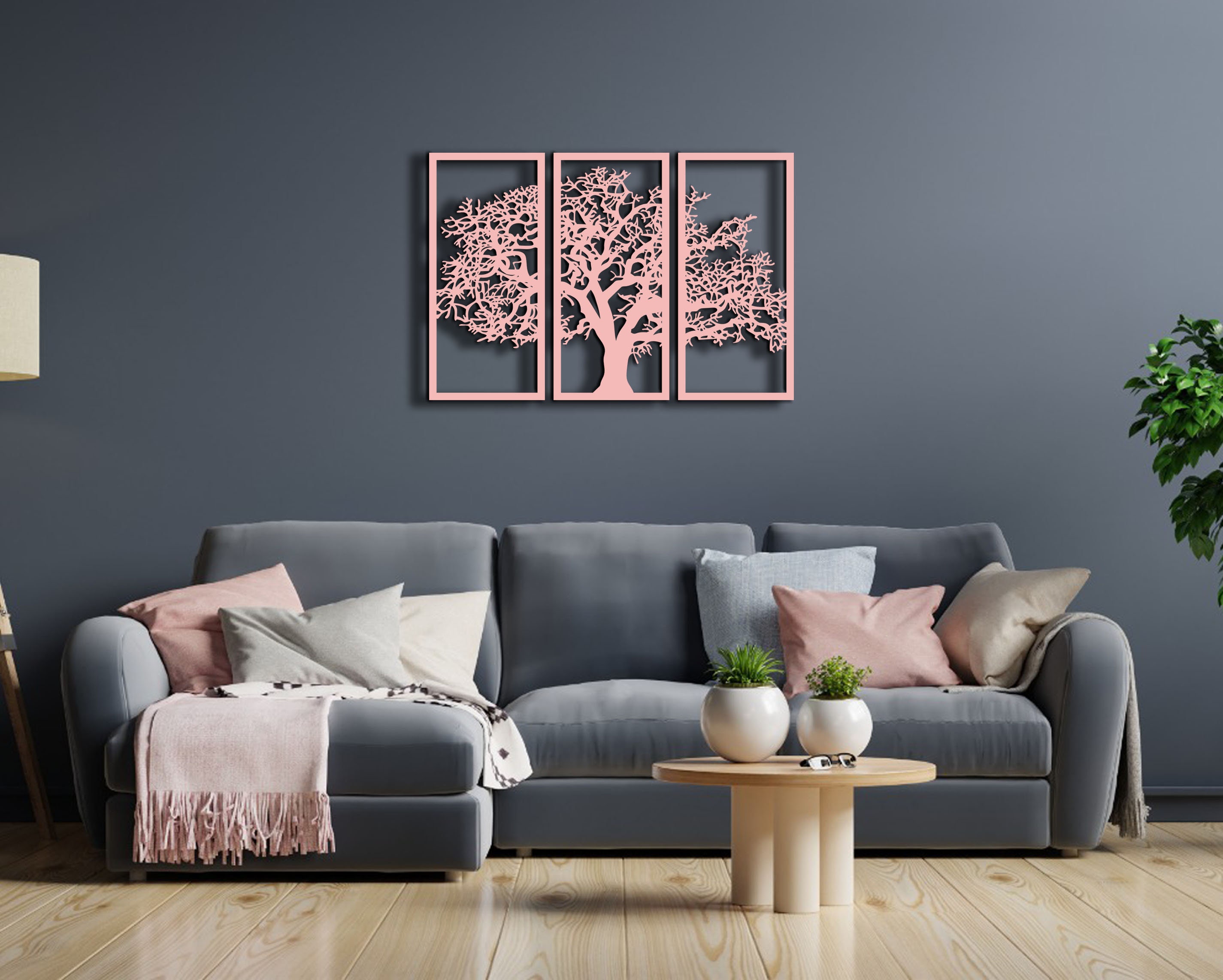 Tree of Life 3 Panels, Metal Tree Wall Art, Tree Sign, Metal Wall Decor ...