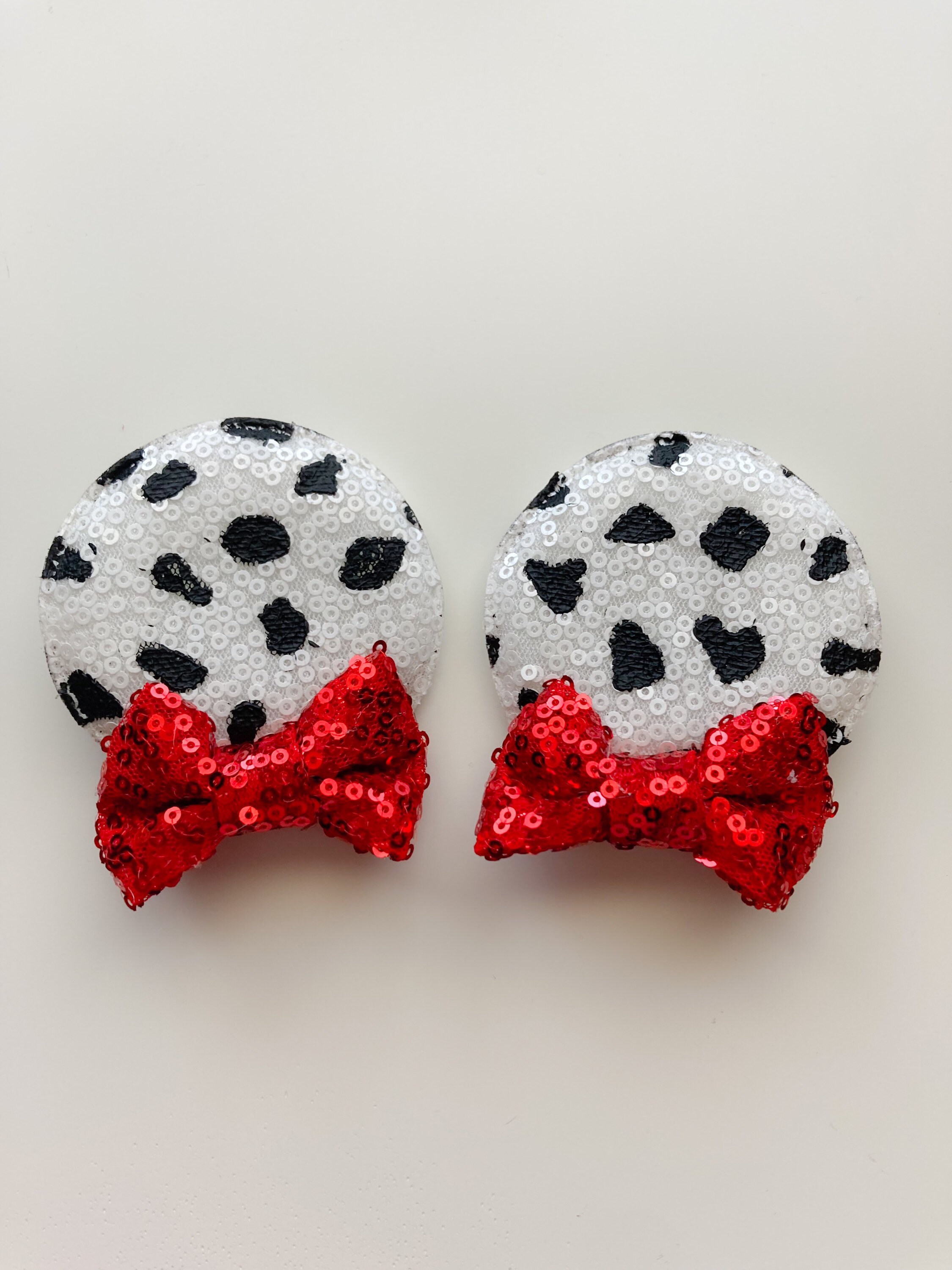 Mouse Ears Mouse Ear Hair Clips Dalmatian Ears Dalmatian - Etsy