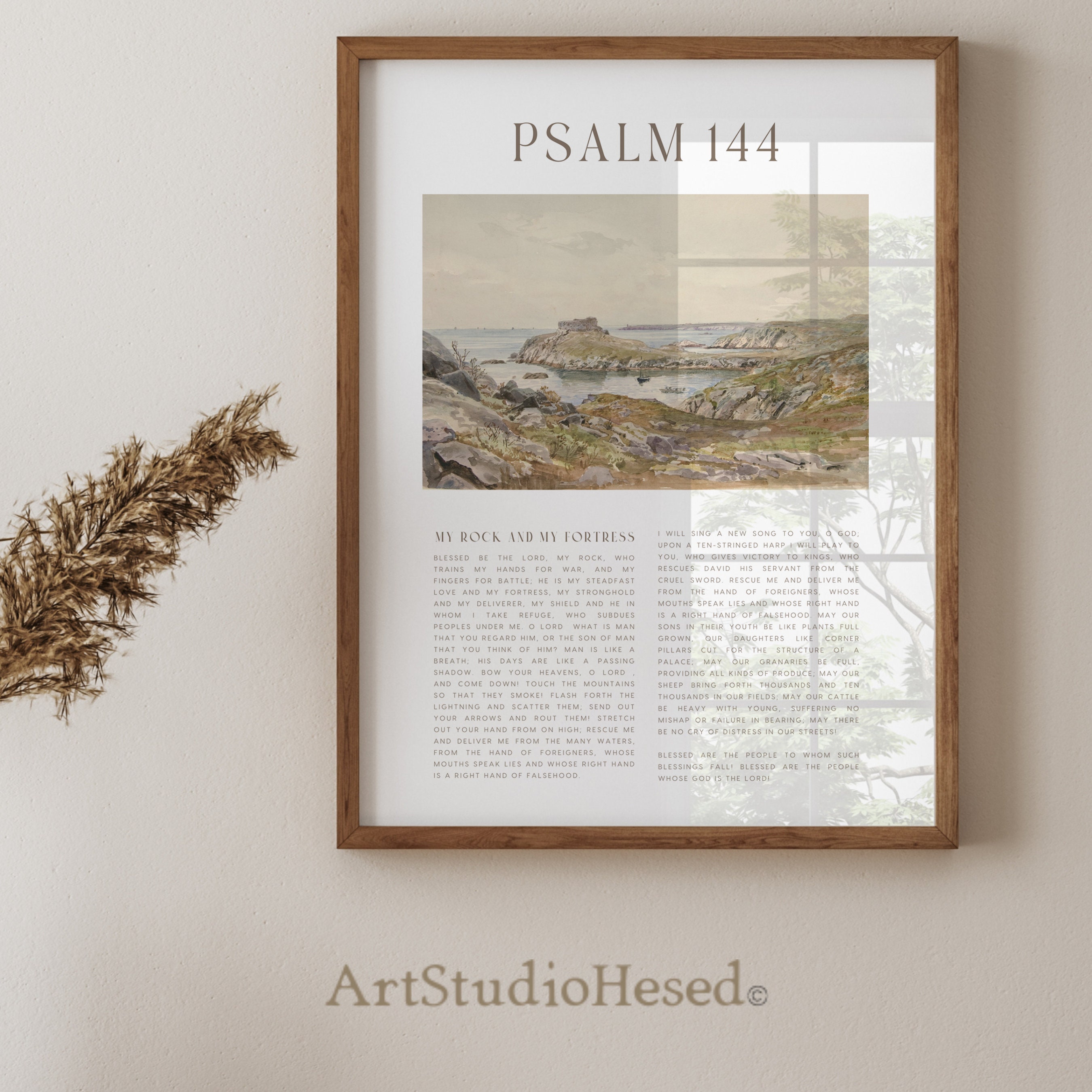 Psalm 144 Art Biblical Artwork Bible Verse Art Modern Christian Home ...