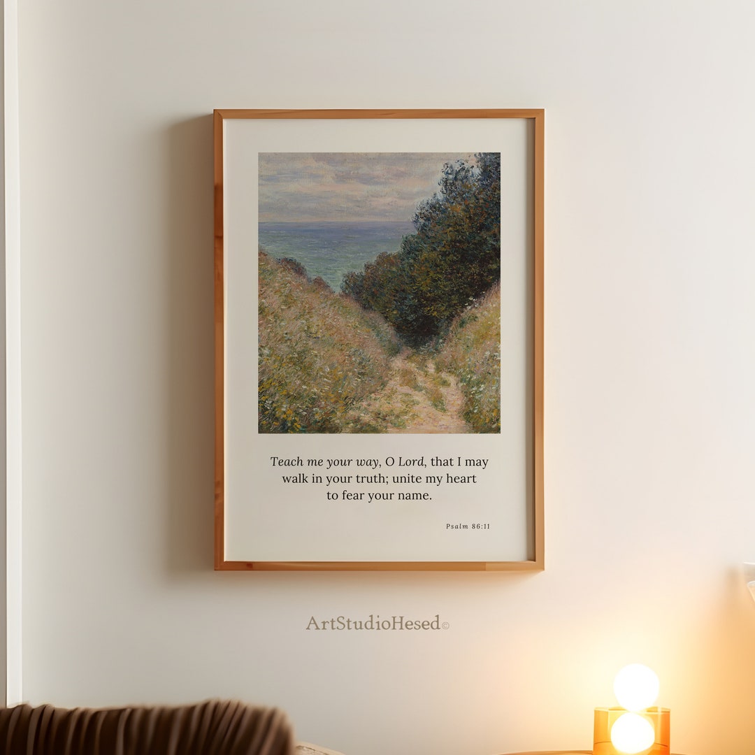 Teach Me Your Way, O Lord Psalm 86 Biblical Verse Decor Modern ...