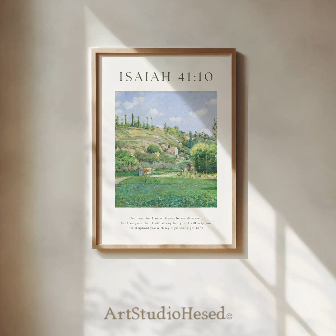 Isaiah 41:10 Bible Verse Art Print, Christian Home Decor (digital ...