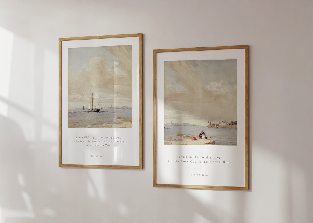 Isaiah 26:3-4 Bible Verse Art Prints, Set of 2 (PDF) - Etsy