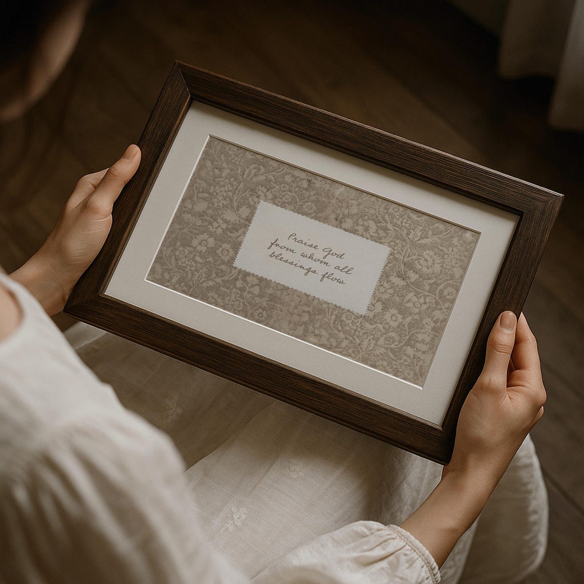 PHYSICAL PRINT Vintage Floral Christian Print: Praise God Scripture ...