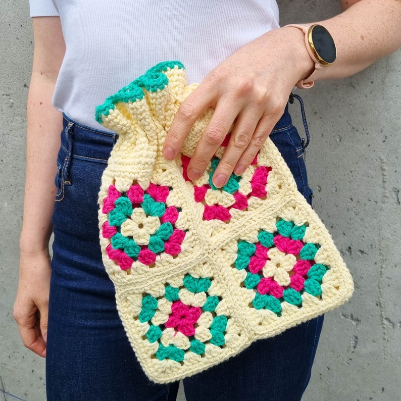 Granny Square Easy Crochet Bag Pattern, Crochet Handbag, Purse, Easy ...