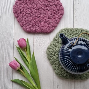 Farmhouse Crochet Trivet Pattern, Chunky Crochet Hot Pad, Kitchen ...