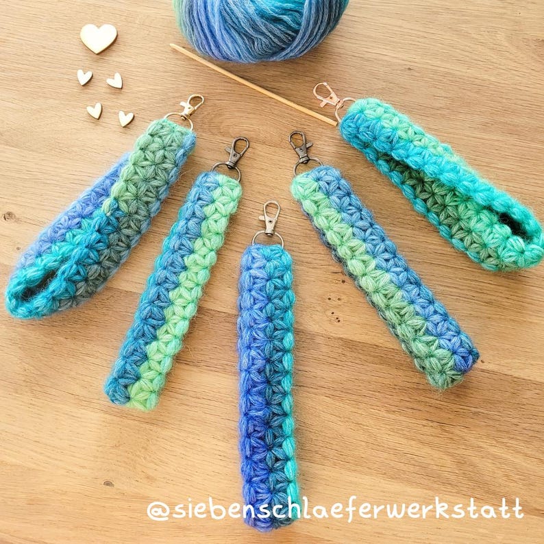 Jasmine Stitch Crochet Keychain and Lanyard Pattern (PDF Pattern in ...
