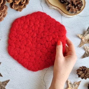 Christmas Crochet Trivet Pattern, Chunky Crochet Hot Pad, Kitchen ...