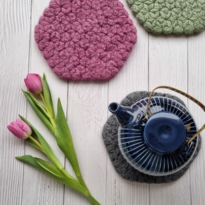 Farmhouse Crochet Trivet Pattern, Chunky Crochet Hot Pad, Kitchen ...