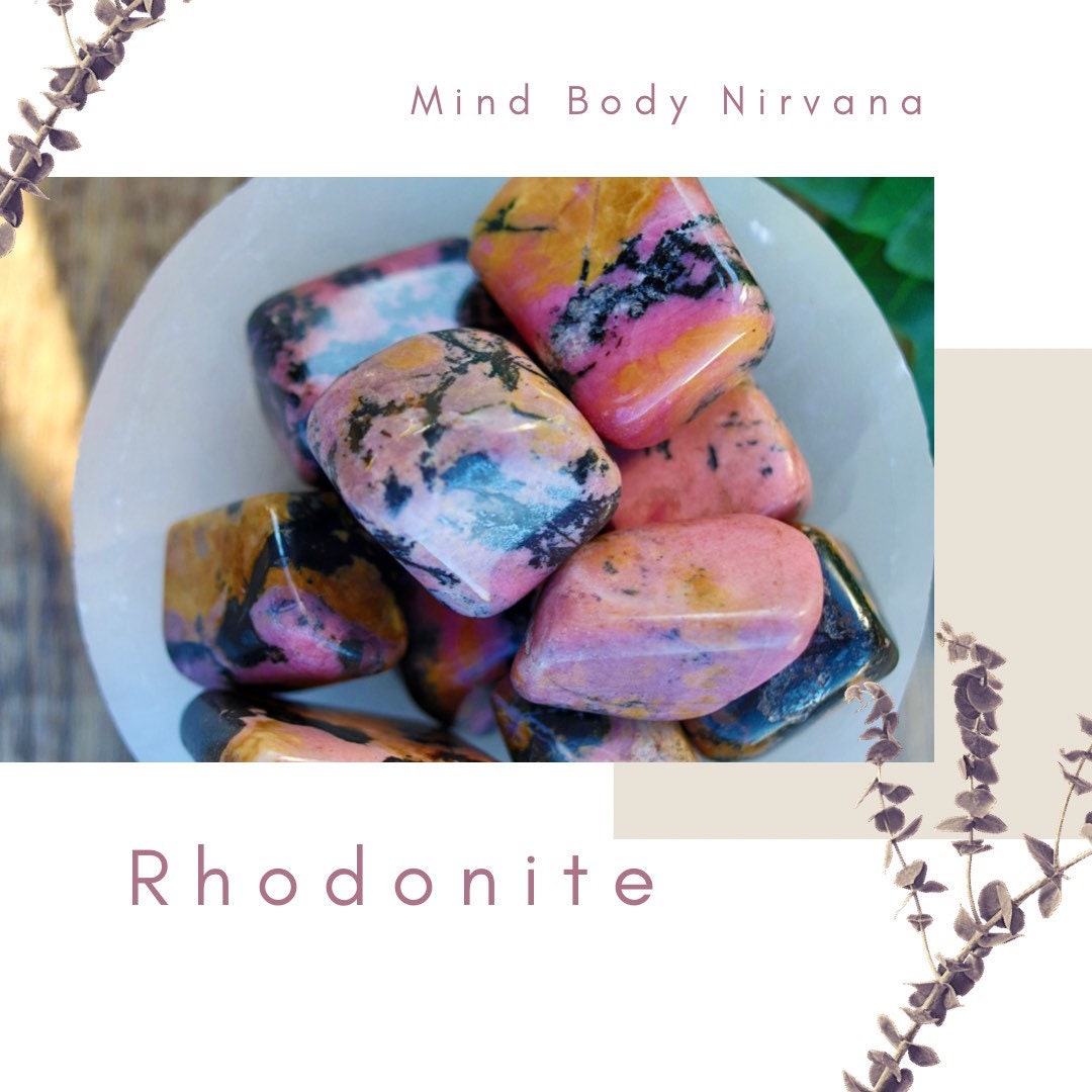 Tumbled Rhodonite High Quality Rhodonite Natural Crystals - Etsy