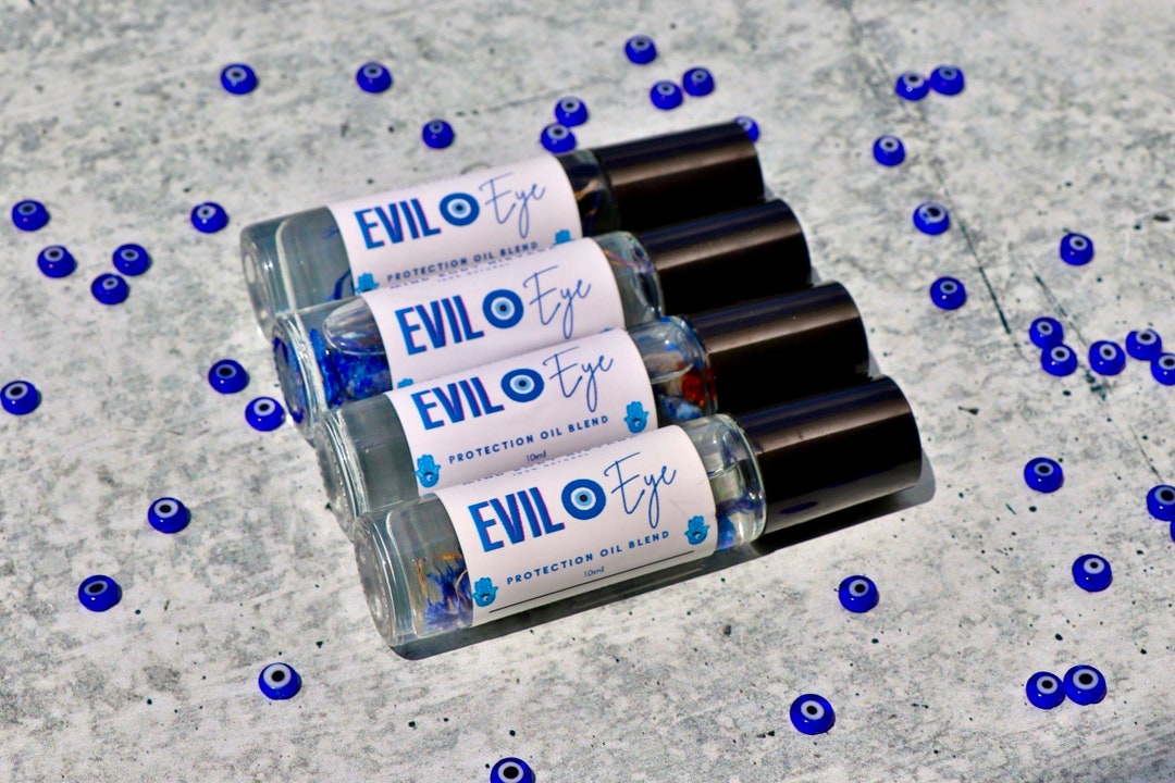 Evil Eye Protection Oil • Angelica Root, White Sage, Blue Cornflower ...