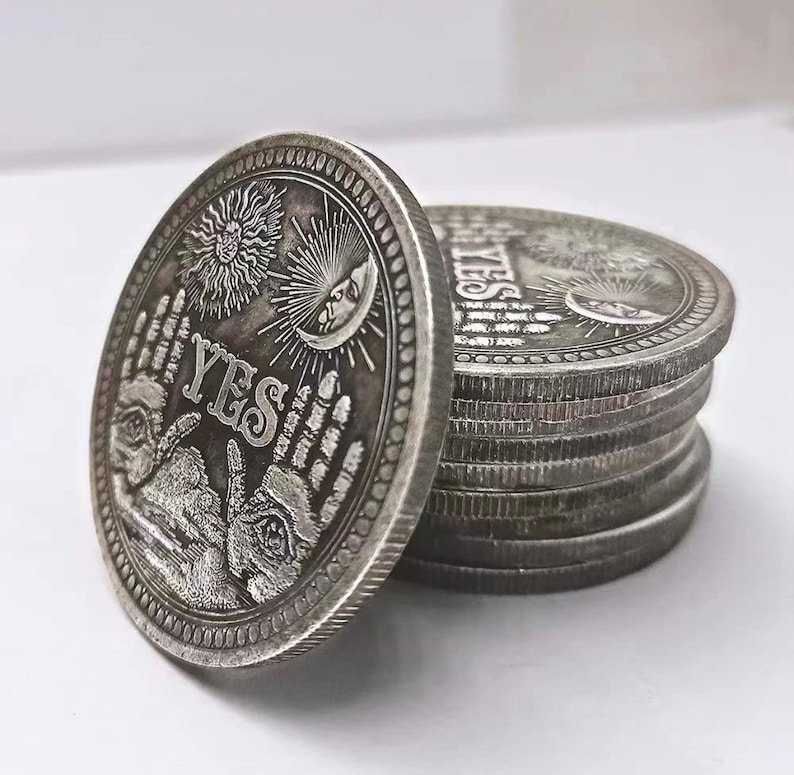 Decision Coin decision Making Coin Yes or No Coin - Etsy
