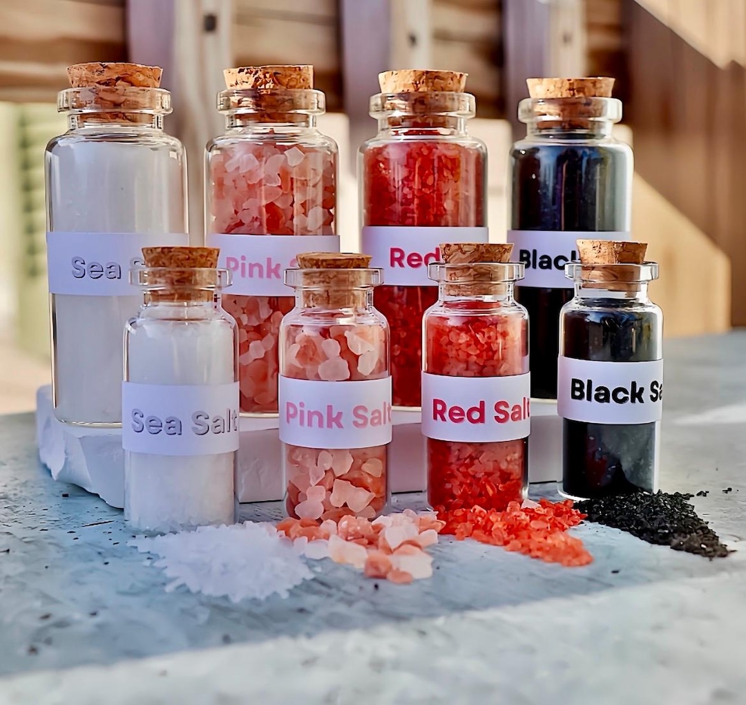 Ritual Salt Kit • Pink Salt, Red Salt, Sea Salt, Black Salt • Repel ...
