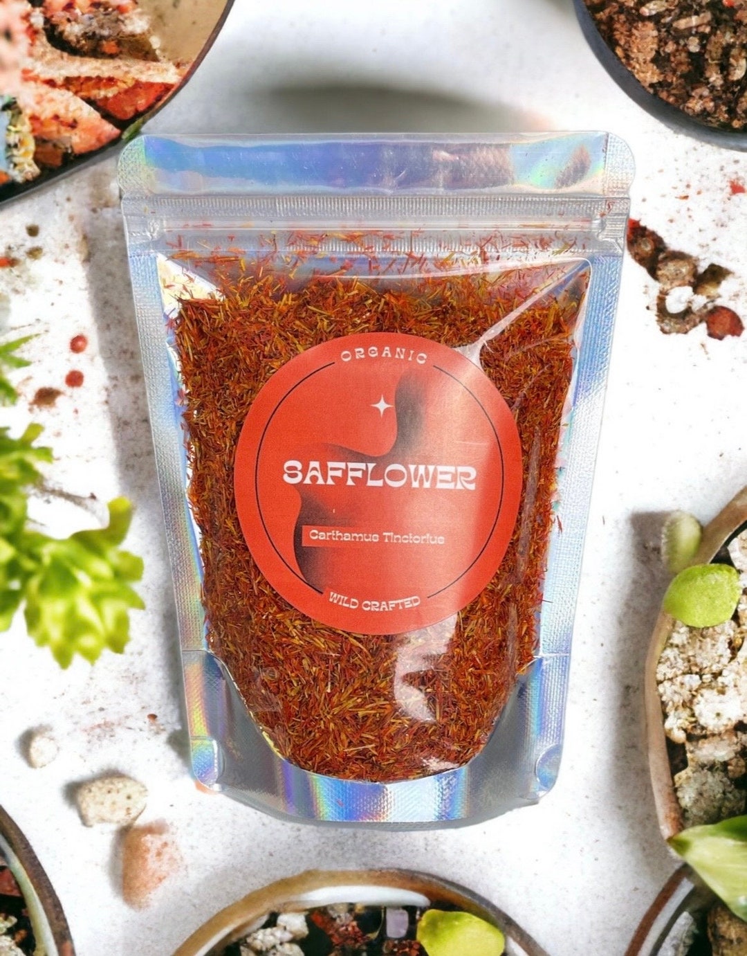 Organic Safflower • 100% Natural • Safflower Petals • Carthamus ...