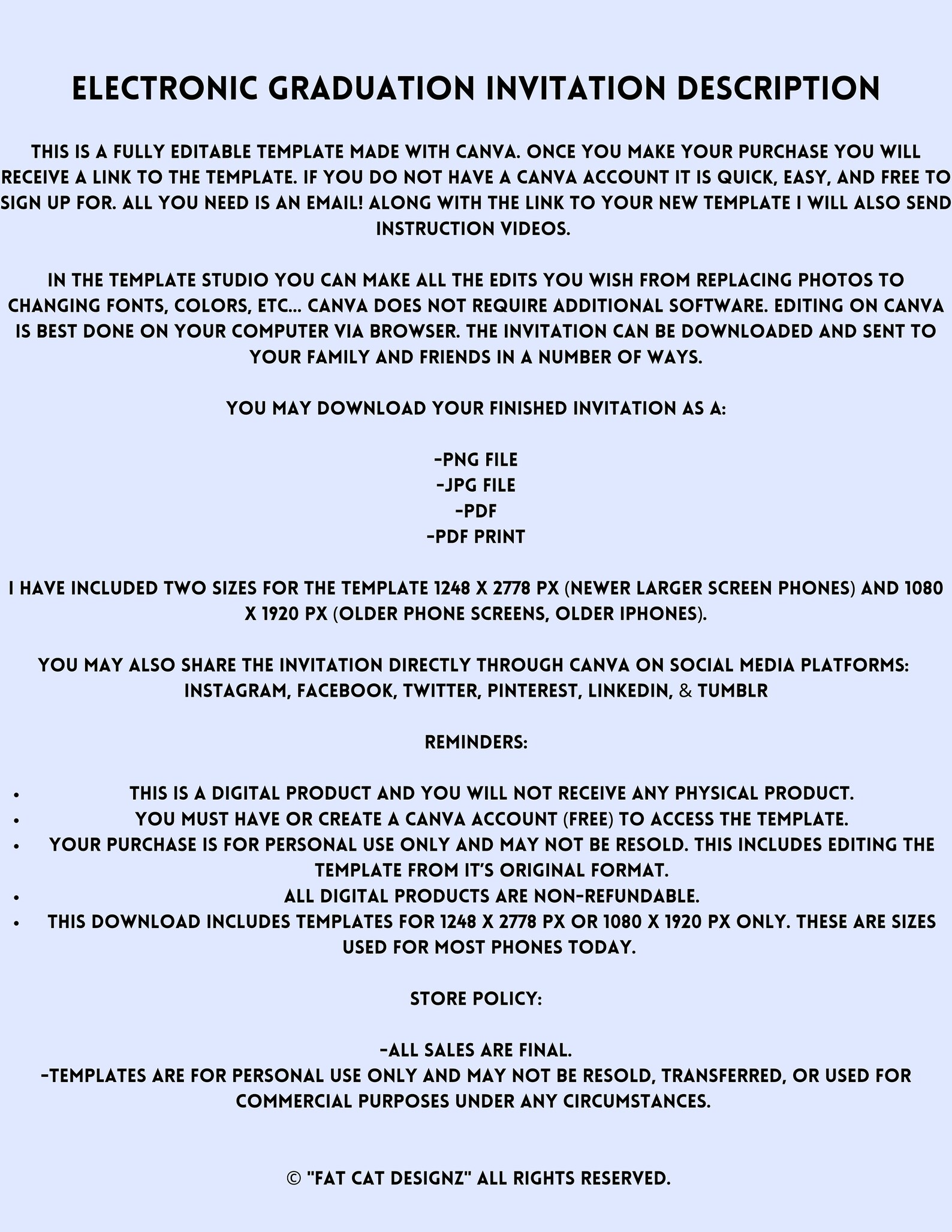 Electronic Graduation Invitation Template, Graduation Announcement ...