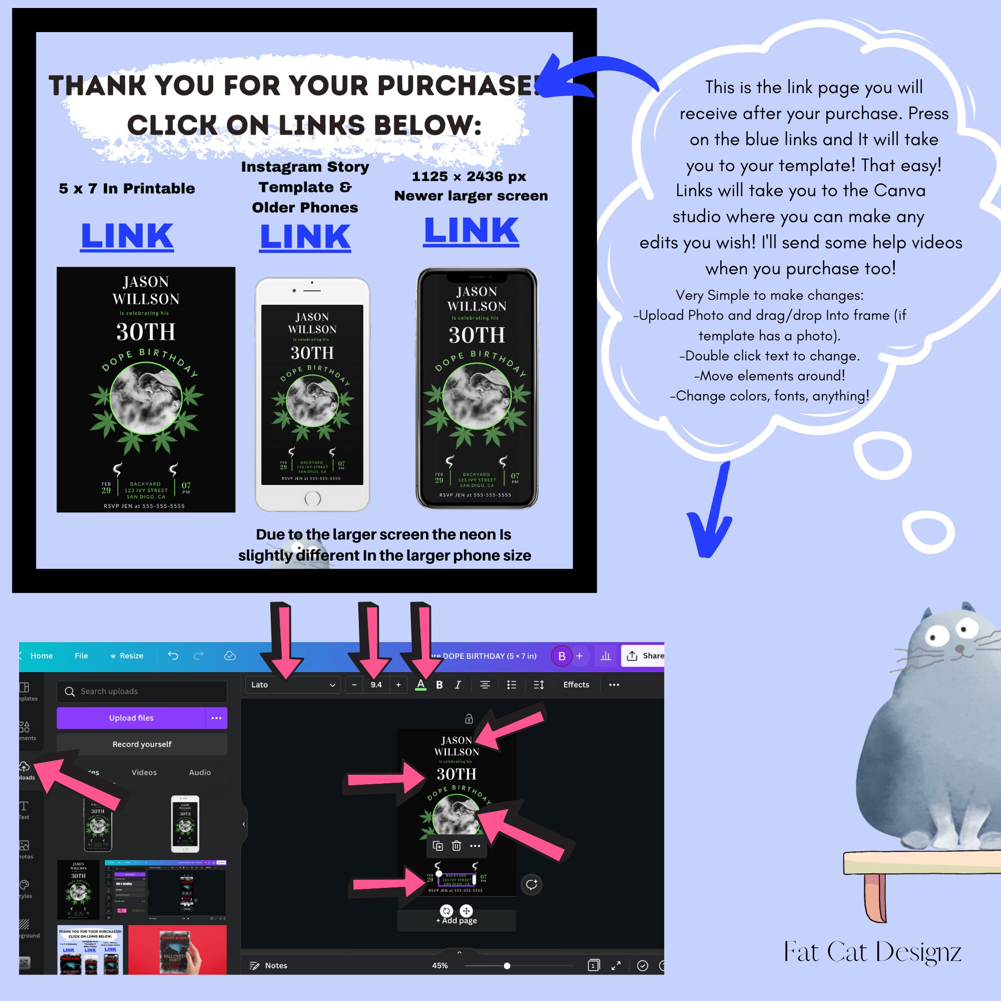 Weed Birthday Invitation, Marijuana Invitation, Birthday Invitation ...