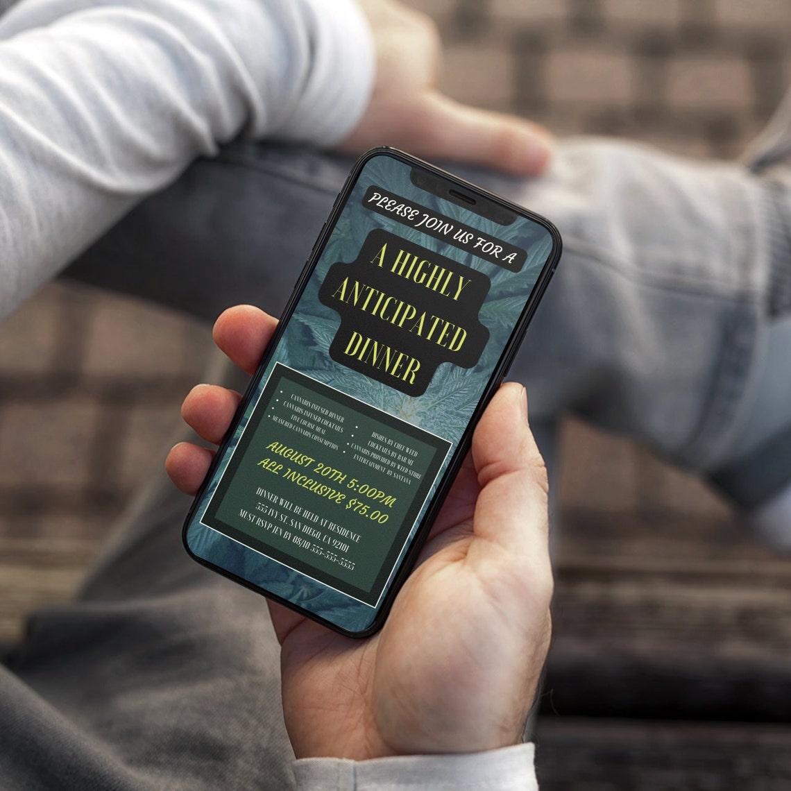 Cannabis Invitation Weed Invitation Marijuana Invitation - Etsy