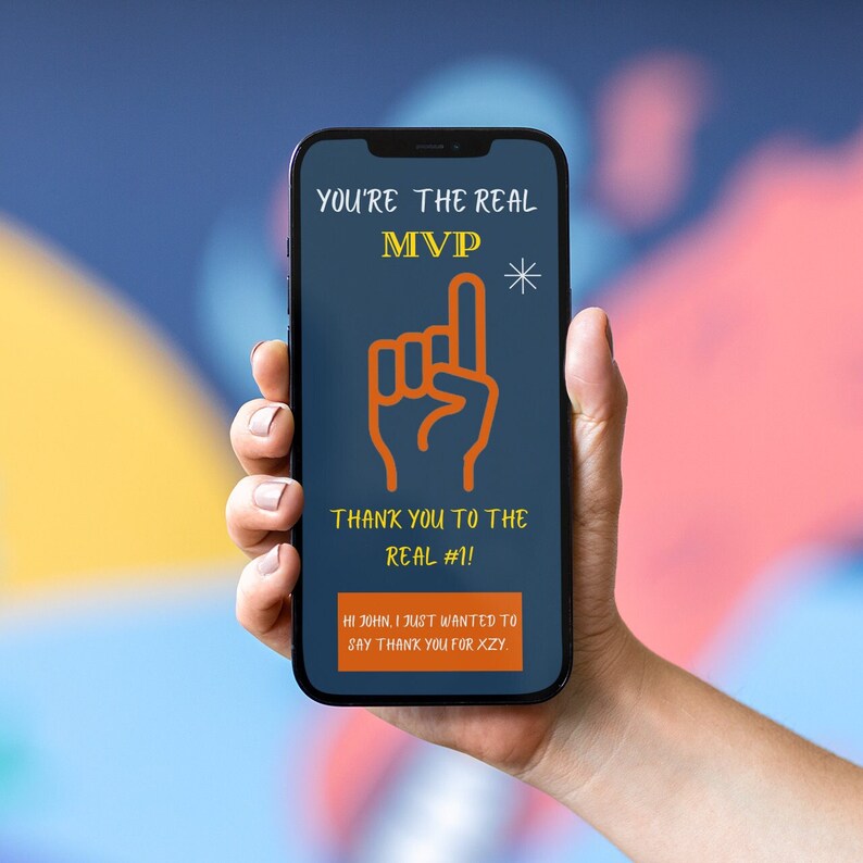 MVP Thank You Card, Editable Template, Digital Card, Digital Greeting ...