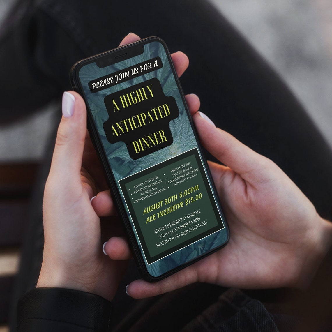 Cannabis Invitation Weed Invitation Marijuana Invitation - Etsy