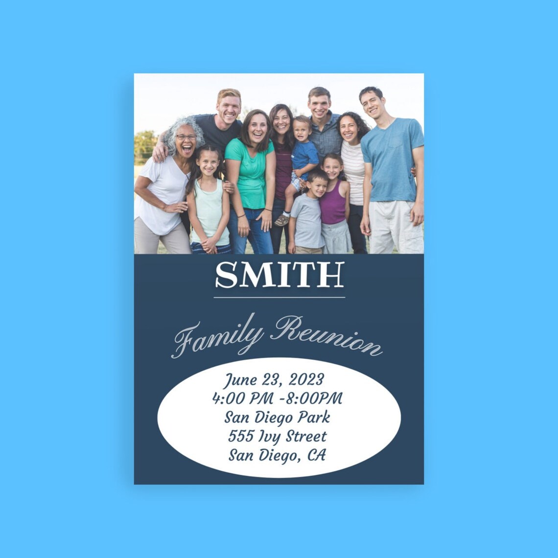 Editable Family Reunion Invitation Template Family Reunion Invitation ...