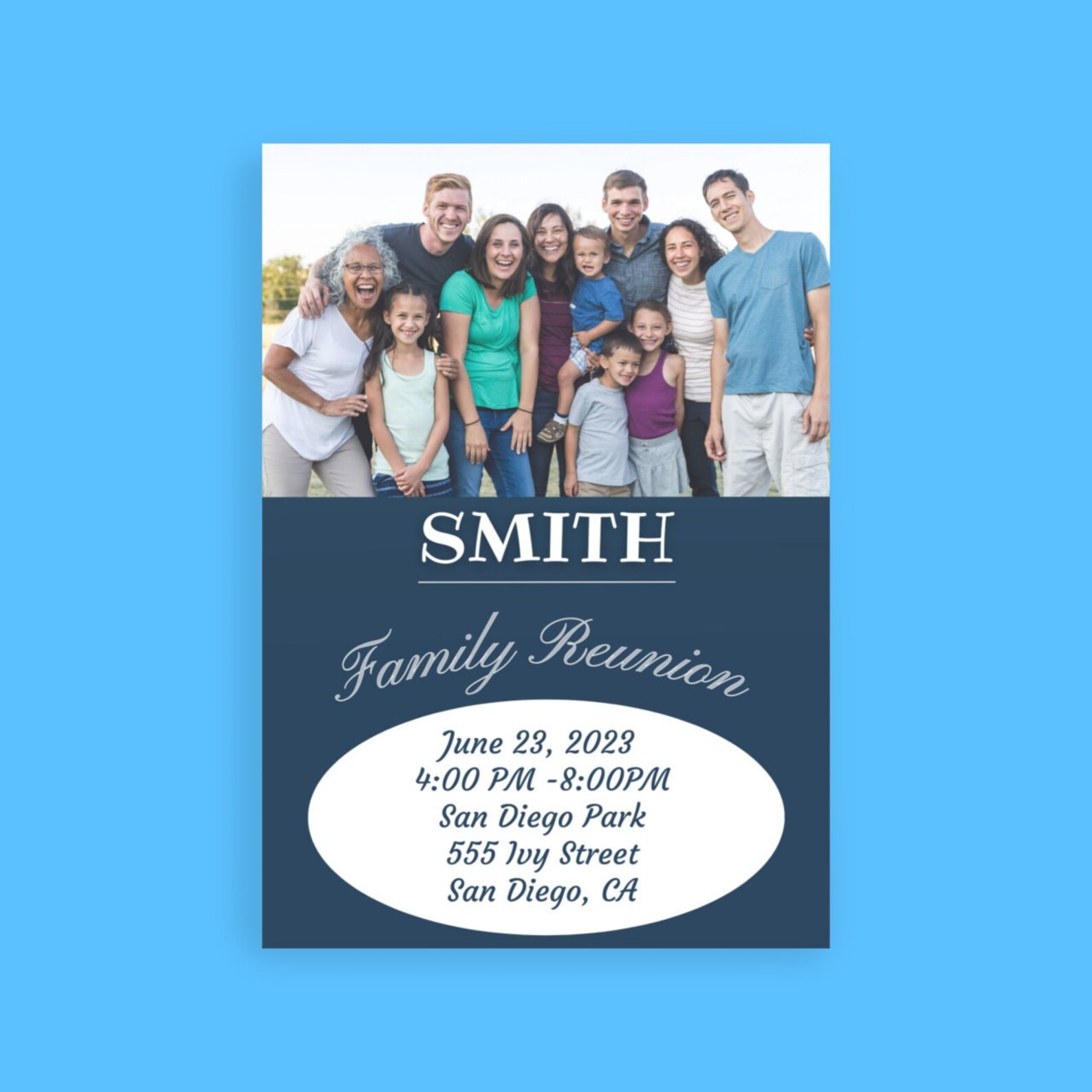 Family Reunion Invitation, Editable Template, Family Reunion, Family ...
