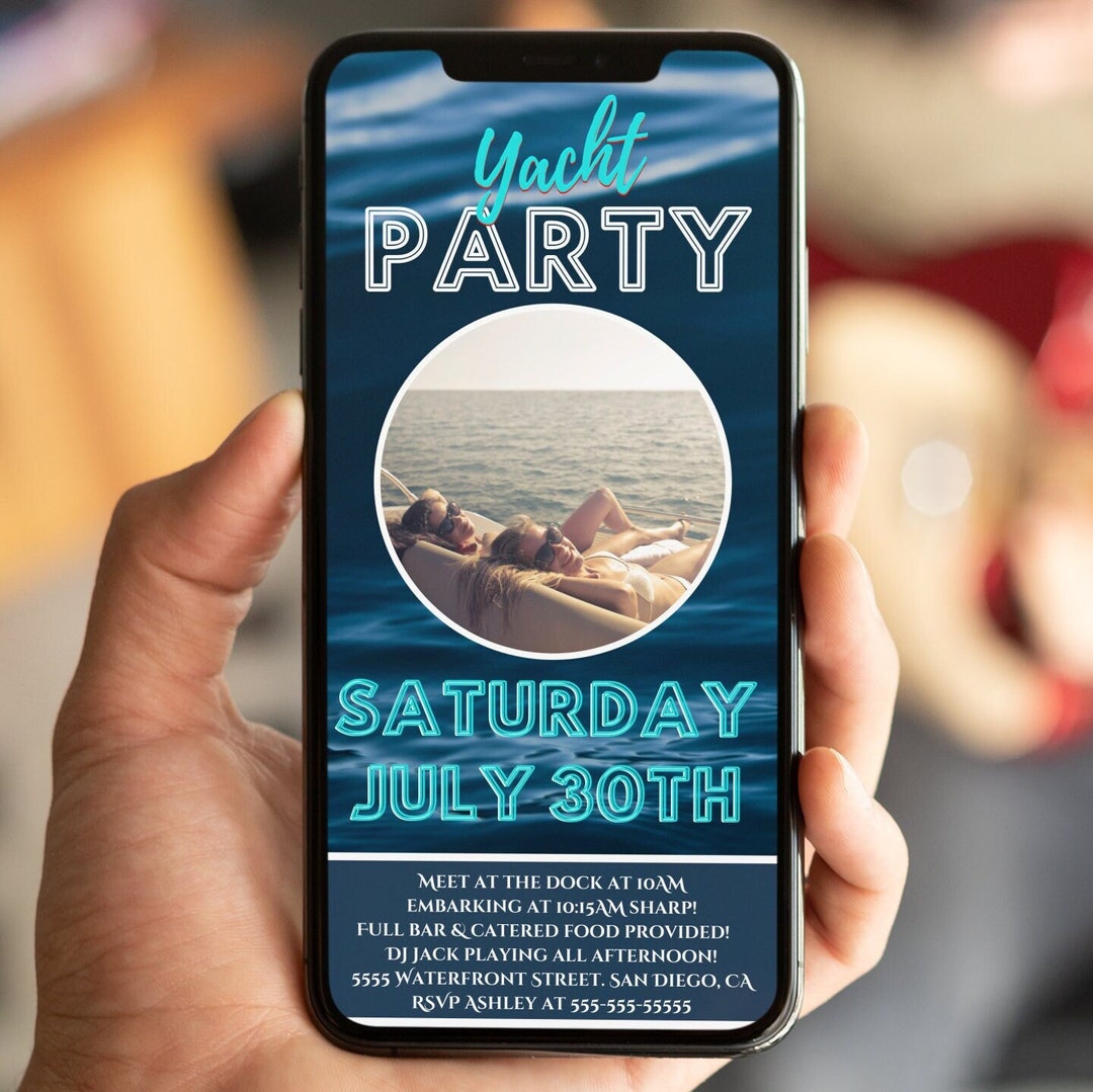 Yacht Party, Boat Party, Yacht Invitation, Yacht, Yacht Birthday ...