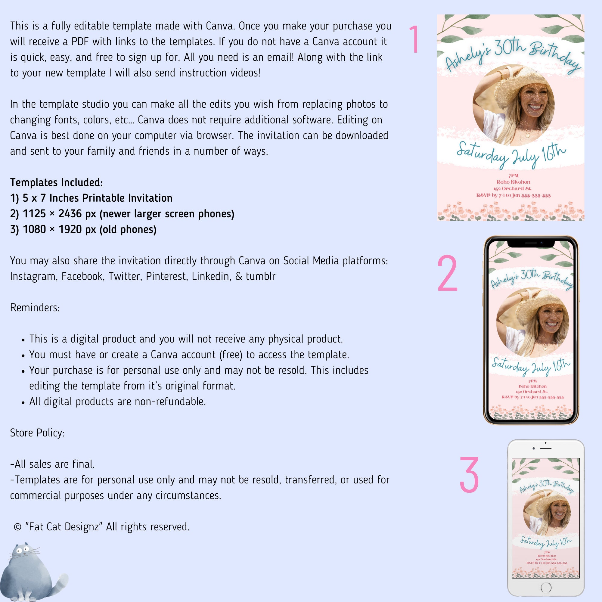 BOHO Birthday, Instant Download, Boho Invite, Boho Birthday Invite ...