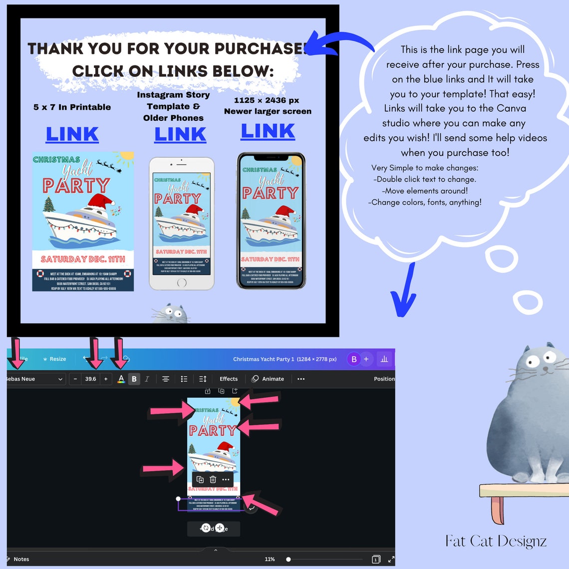 Christmas Boat Parade Invitation Template, Christmas Boat Party ...