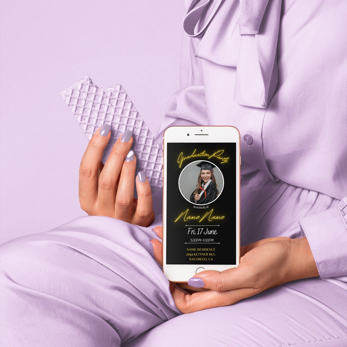 Electronic Graduation Invitation Template, Graduation Announcement ...