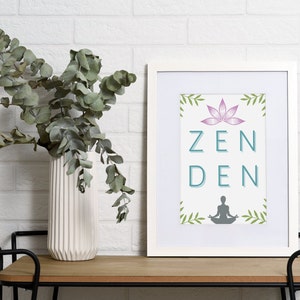 Zen Den Wall Art, Instant Download Print at Home Decor, Yoga Interior ...