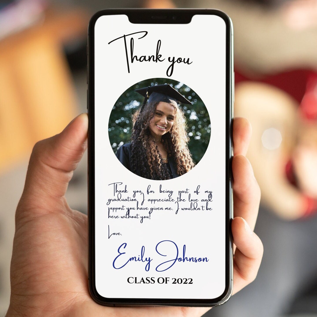 Electronic Graduation Thank You Template, Graduation Thank You ...