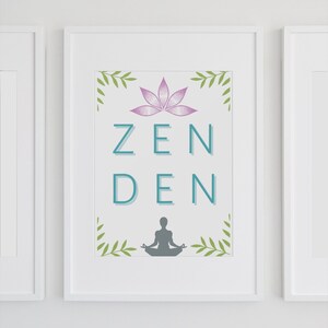 Zen Den Wall Art, Instant Download Print at Home Decor, Yoga Interior ...