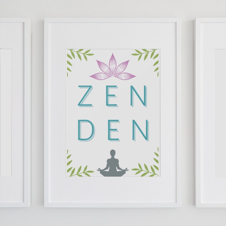 Zen Den Wall Art, Instant Download Print at Home Decor, Yoga Interior ...