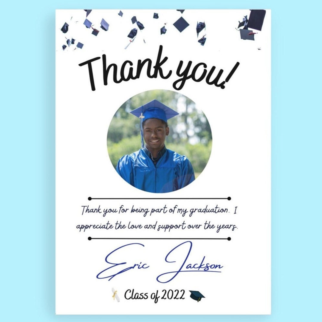 Graduation Thank You, Graduation Card, Graduation Thank You Card ...