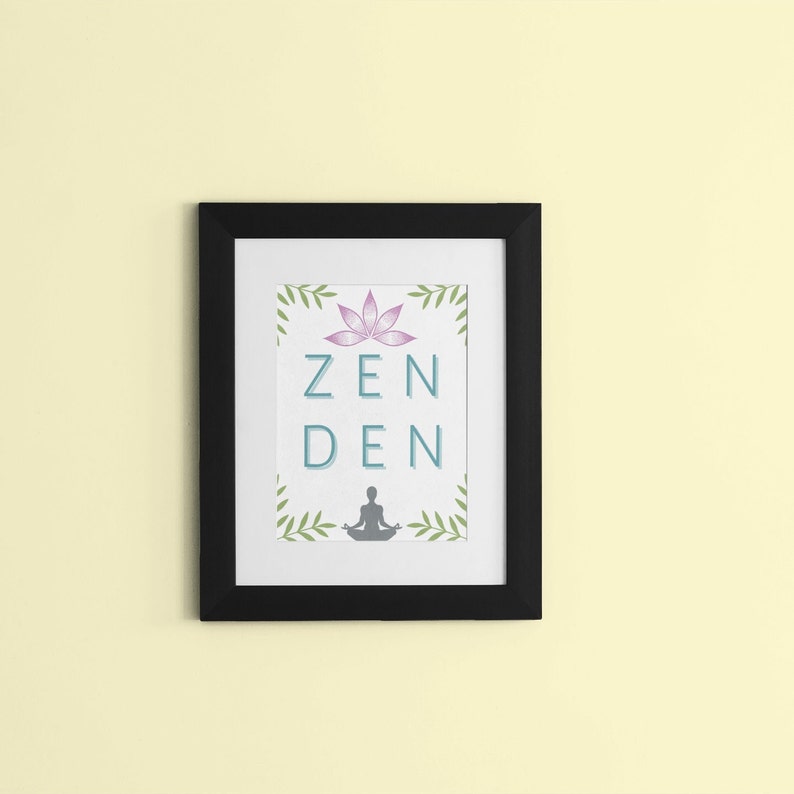 Zen Den Wall Art, Instant Download Print at Home Decor, Yoga Interior ...