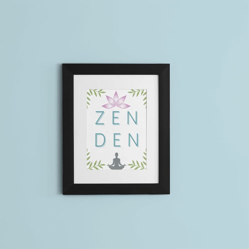 Zen Den Wall Art, Instant Download Print at Home Decor, Yoga Interior ...