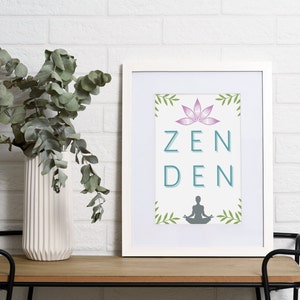 Zen Den Wall Art, Instant Download Print at Home Decor, Yoga Interior ...