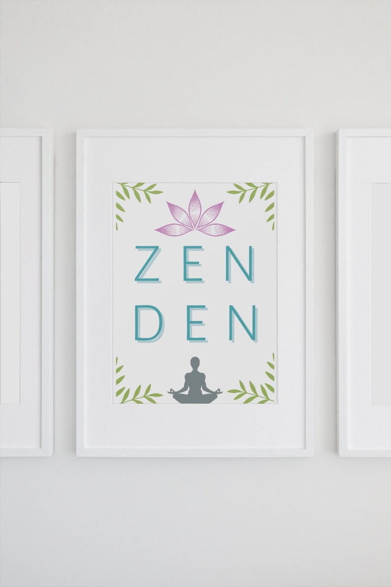 Zen Den Wall Art, Instant Download Print at Home Decor, Yoga Interior ...